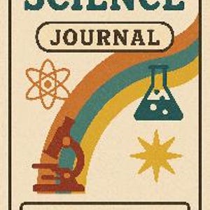 Retro Math & Science Journal Labels – Vintage Rainbow Notebook Covers ...