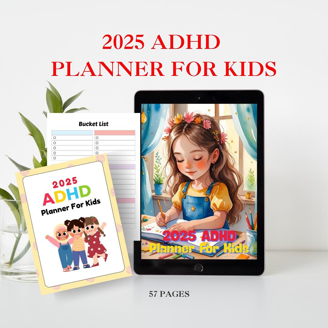 ADHD Planner for Kids | Editable Canva Template | Printable Daily ...