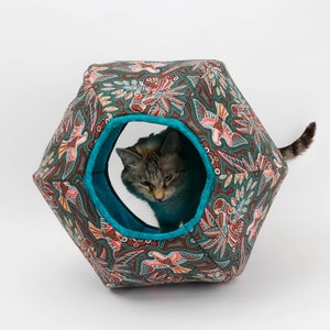 Cave Style Pet Bed With Two Openings Fantasy Bird Fabric - Etsy