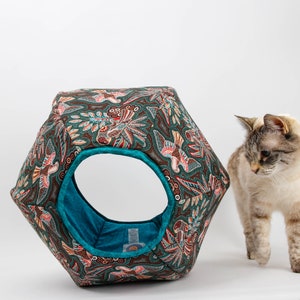 Cave Style Pet Bed With Two Openings Fantasy Bird Fabric - Etsy