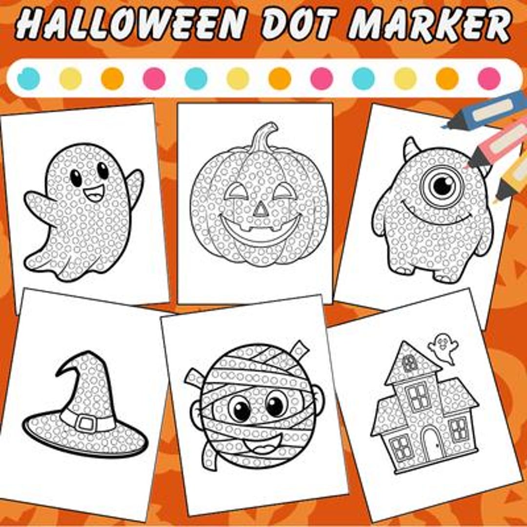 Halloween Dot Marker Activity Pages: Spooky Fun for Kids (PDF) - Etsy