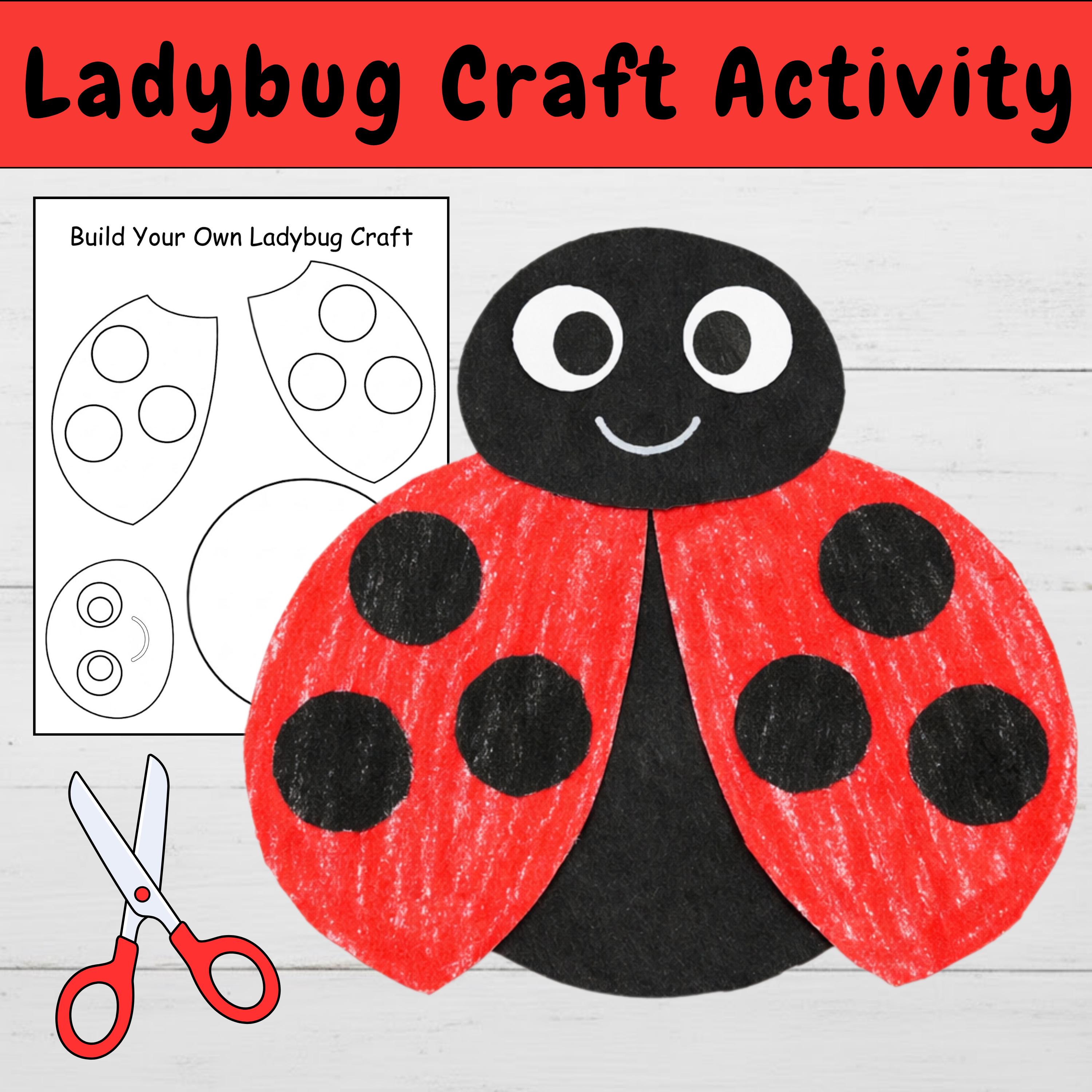 Build a Ladybug Craft Printable PDF | Spring Cut and Glue Preschool ...