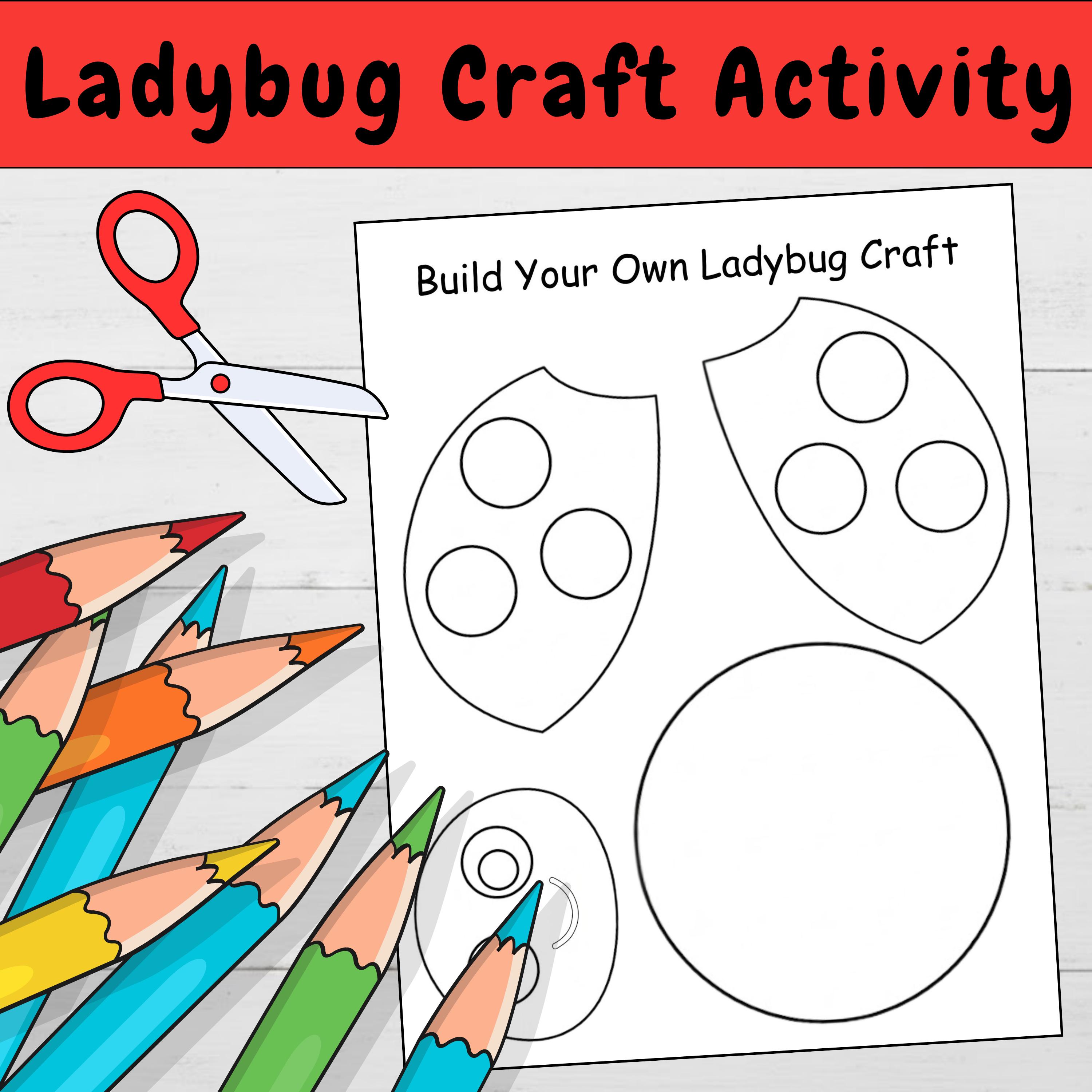 Build a Ladybug Craft Printable PDF | Spring Cut and Glue Preschool ...