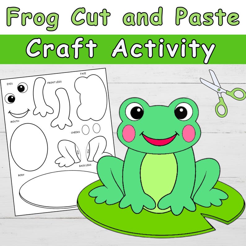 Frog Craft Printable | Kids Educational Activity & Animal Cut Outs ...