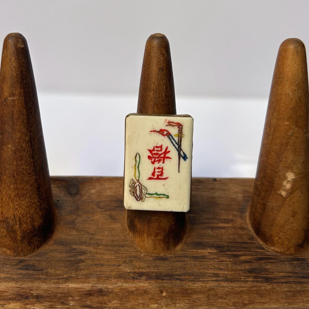 Mahjong Tile Ring - Etsy
