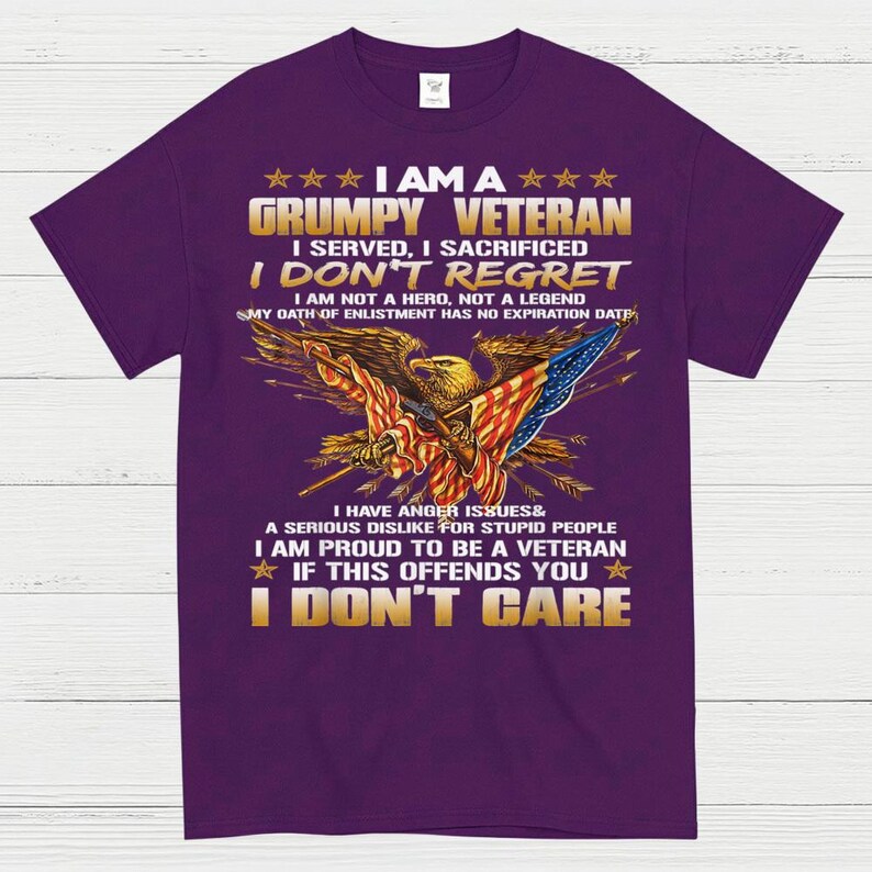 I Am A Grumpy Veteran T-shirt - Etsy