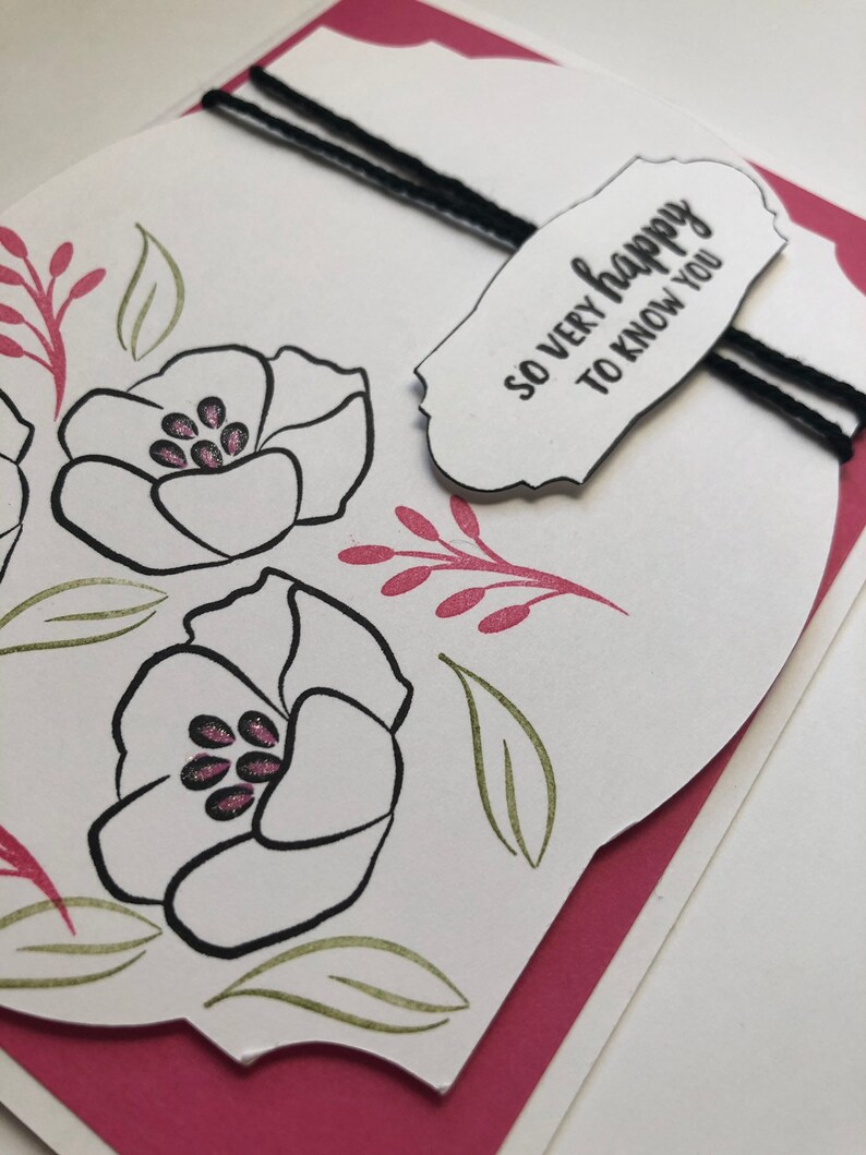 So Very Happy to Know You Cards Set of 4 Stampin' Up | Etsy