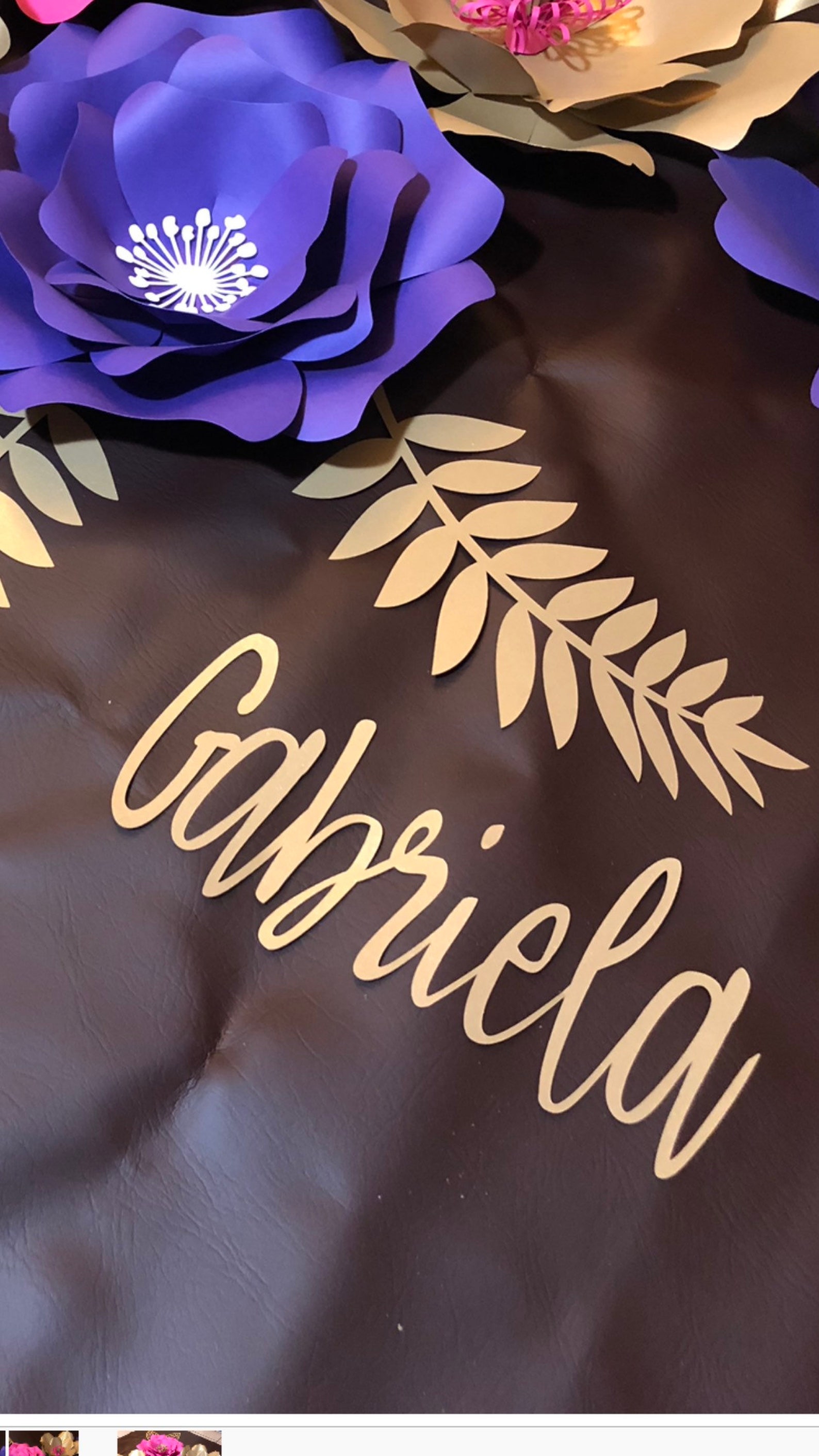 Custom Name Cutout for Paper Flower Backdrop, Scrapbooks, Frames, Wall ...