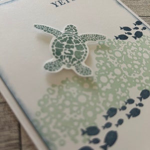 Any Occasion Card Set of 4 Stampin' Up! Sea Turtle Encouraging Card Sea ...