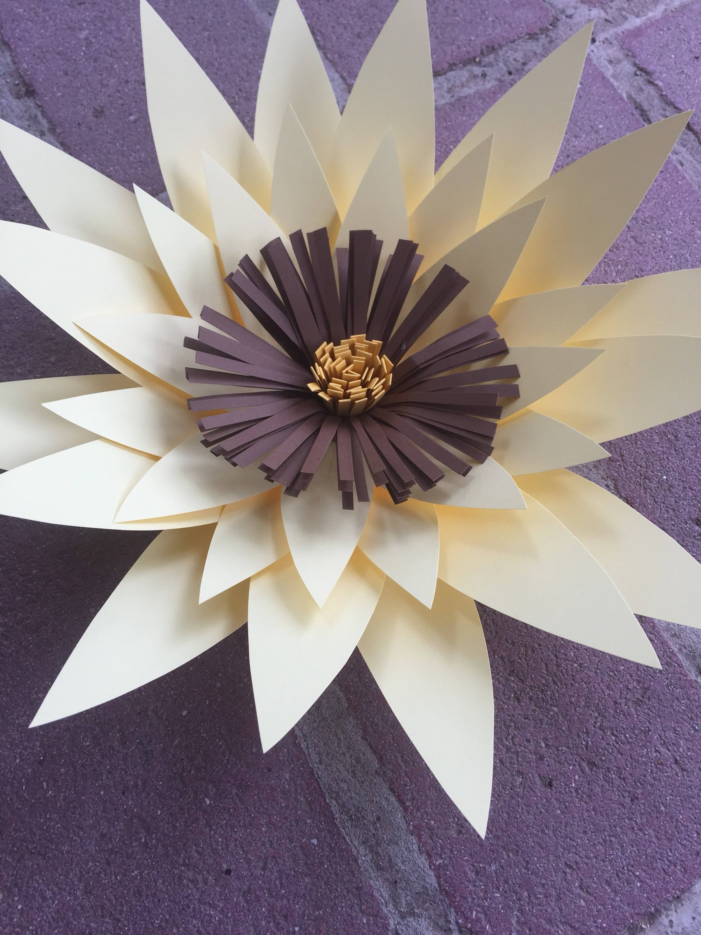 Hard Copy Paper Flower Template 9 DIY Paper Flowers Wall | Etsy