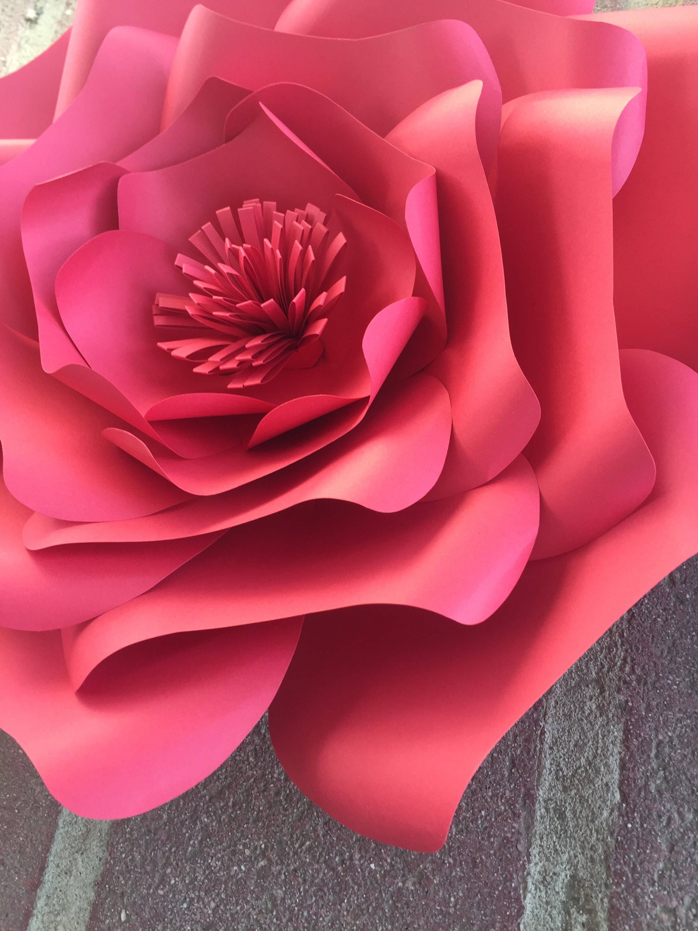 DIY Paper Flower Template 8 Hard Copy Paper Flower Backdrop | Etsy