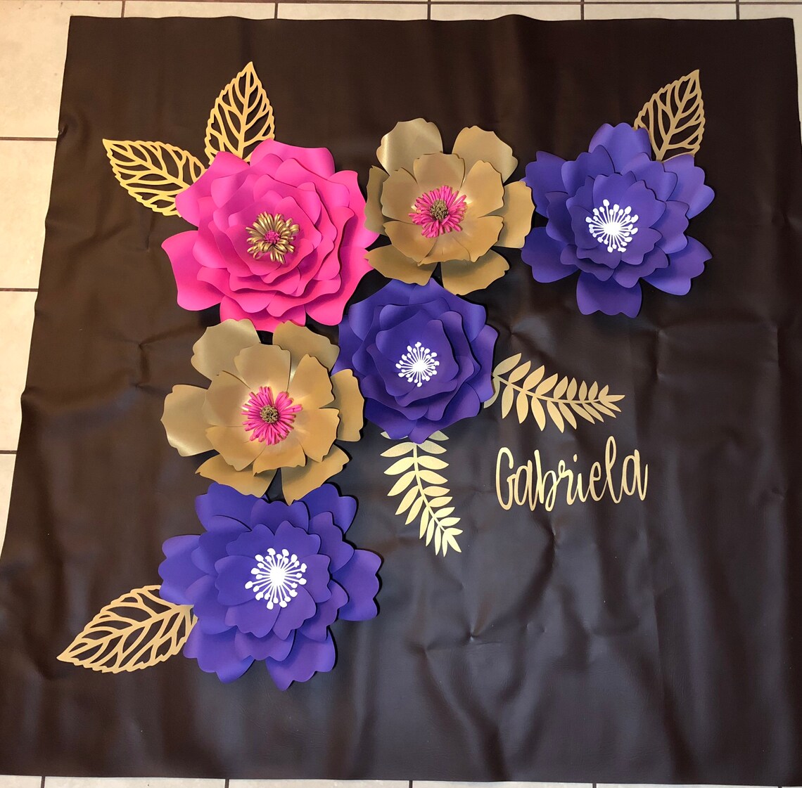 Custom Name Cutout for Paper Flower Backdrop, Scrapbooks, Frames, Wall ...