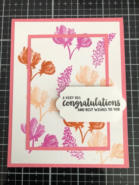 Congratulations Cards Set of 4 Stampin' Up Beautiful | Etsy