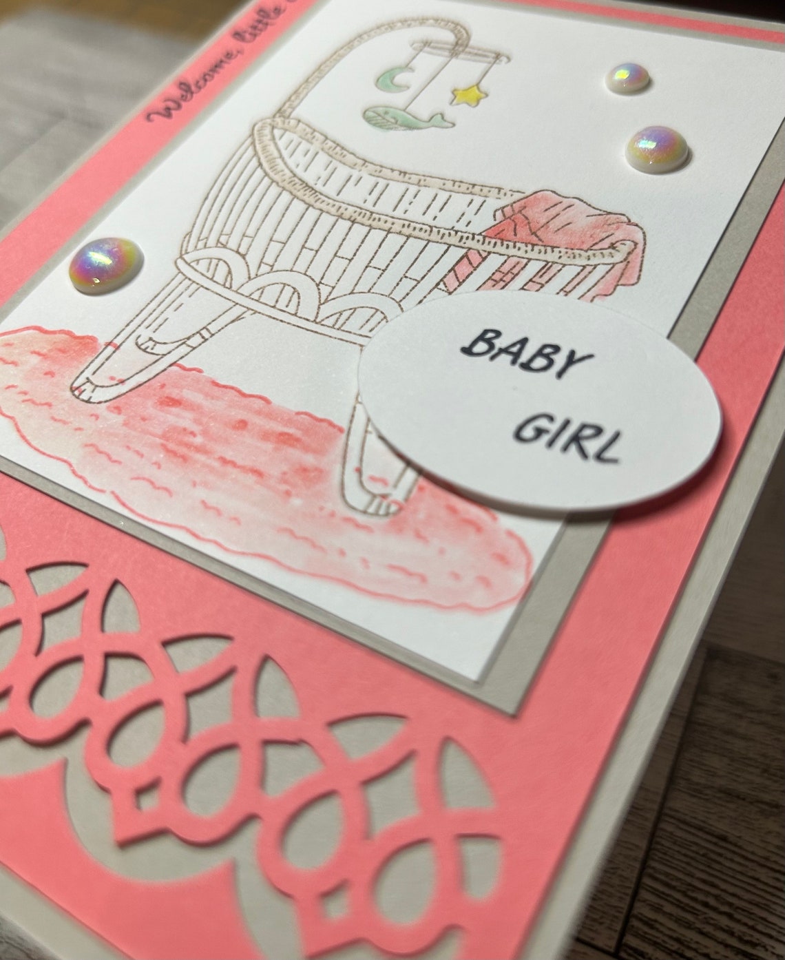 Baby Cards Set of 4 Stampin' Up! Cradle in Love Newborn Welcome Baby ...