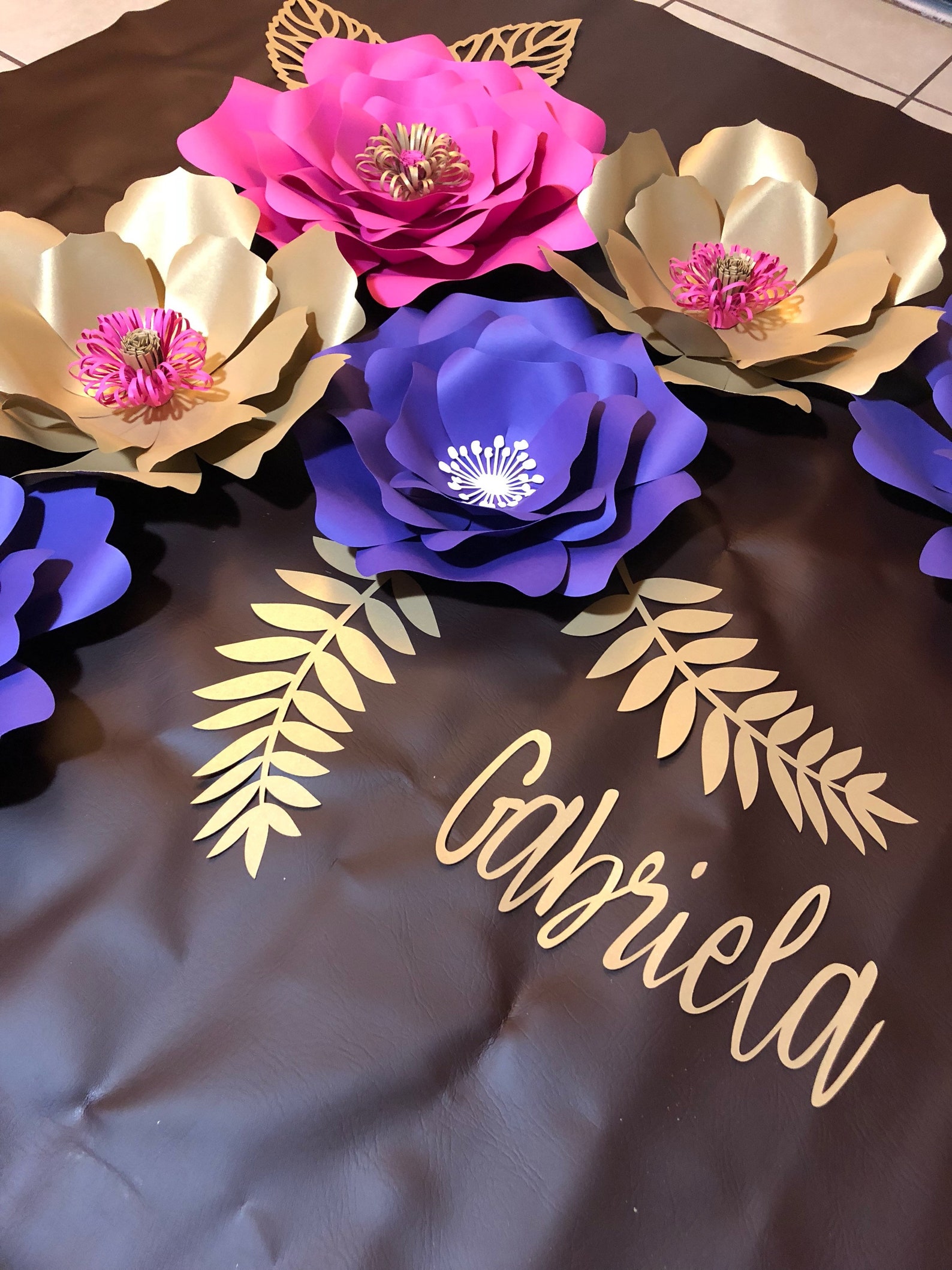 Custom Name Cutout for Paper Flower Backdrop, Scrapbooks, Frames, Wall ...