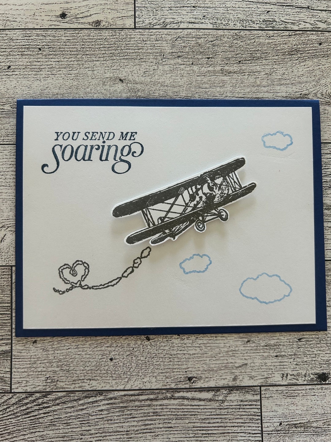 Any Occasion Card Set of 4 Stampin' Up! You Send Me Soaring Airplane ...