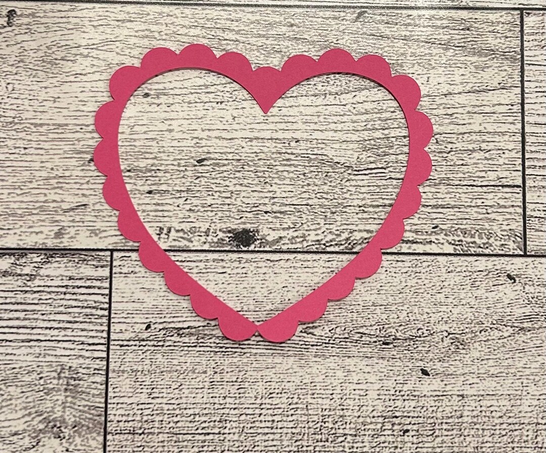 Set of 30 Hearts Die Cuts, Scallop Hearts Cutouts, Scrapbook, Card ...