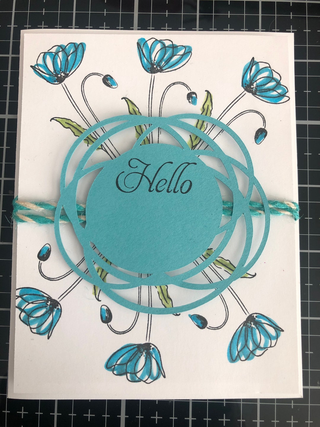 Hello Cards, Set of 4, Stampin' Up! Painted Poppies HELLO Any Occasion ...