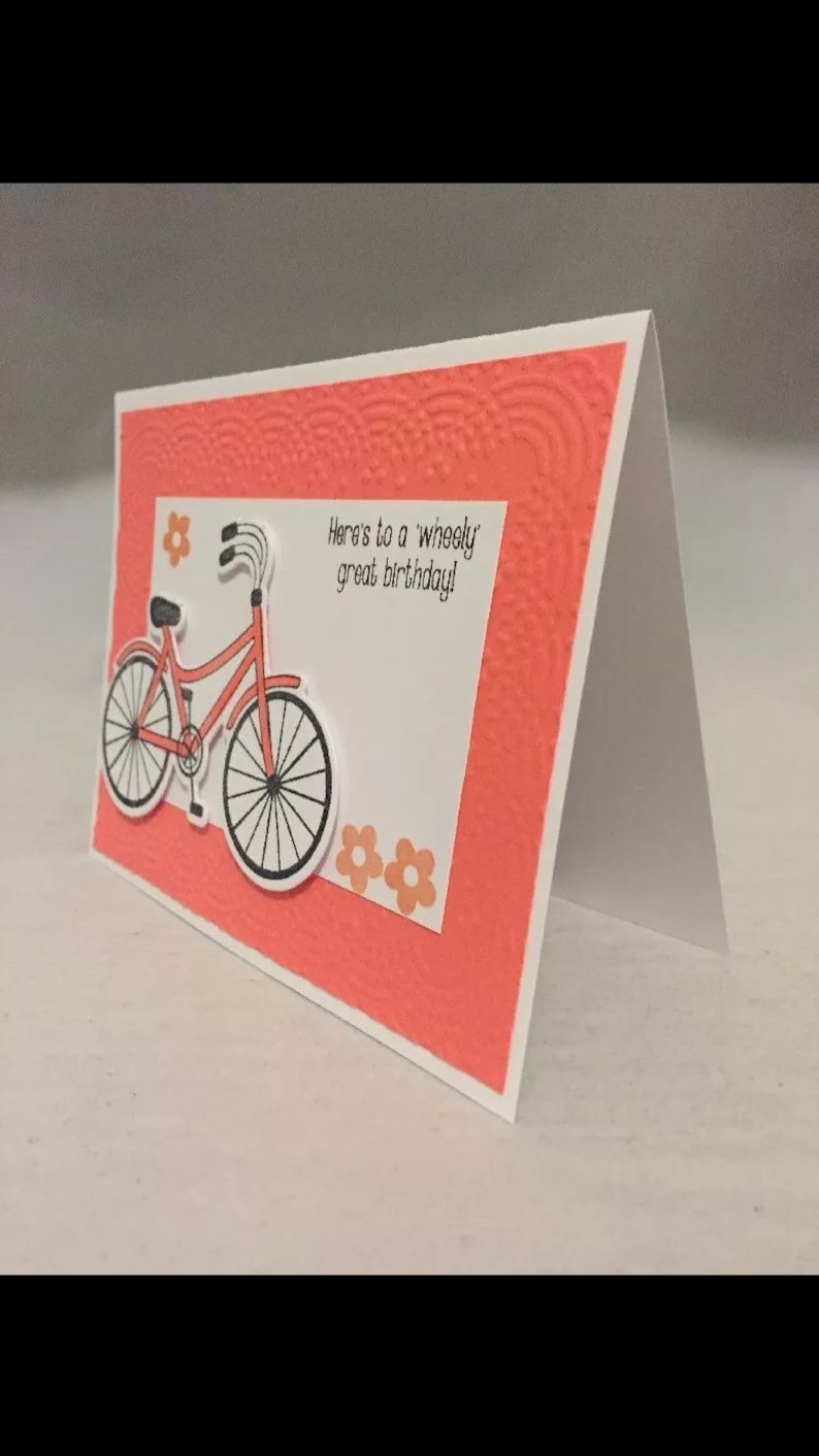 Birthday Cards Set of 4 Bicycle Birthday Card Kit Set of 4 | Etsy