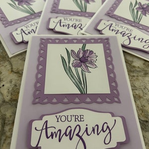 You’re Amazing Cards, Set of 4, Stampin' Up!, Daffodil Deaydream ...