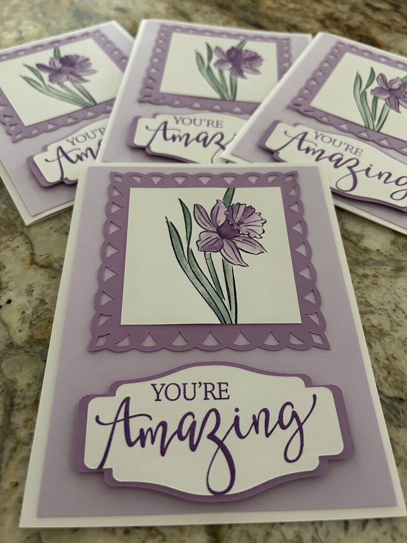 You’re Amazing Cards, Set of 4, Stampin' Up!, Daffodil Deaydream ...