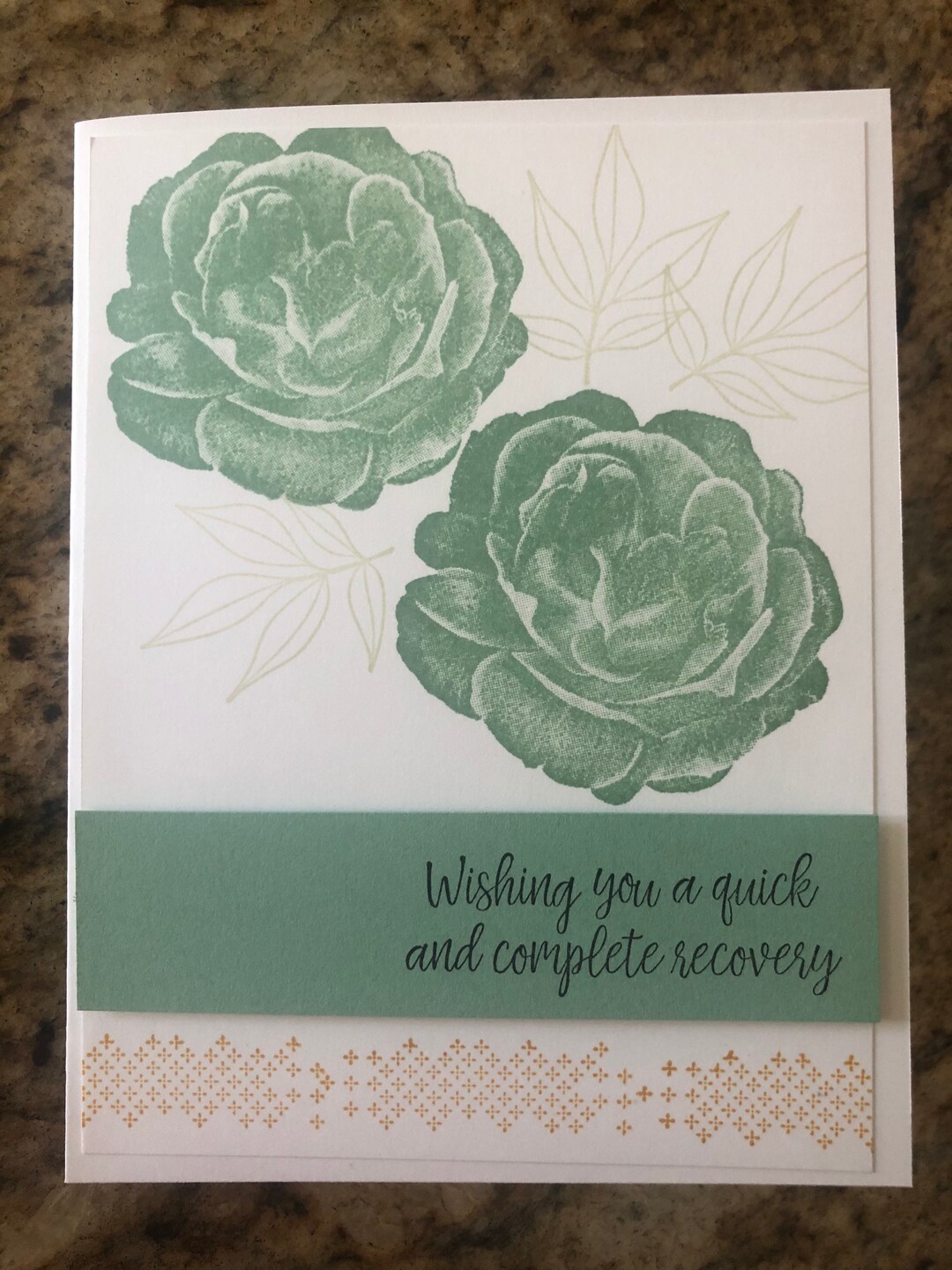 Recovery Cards, Set of 4, Stampin' Up! Healing Hugs, Mint Macaron ...
