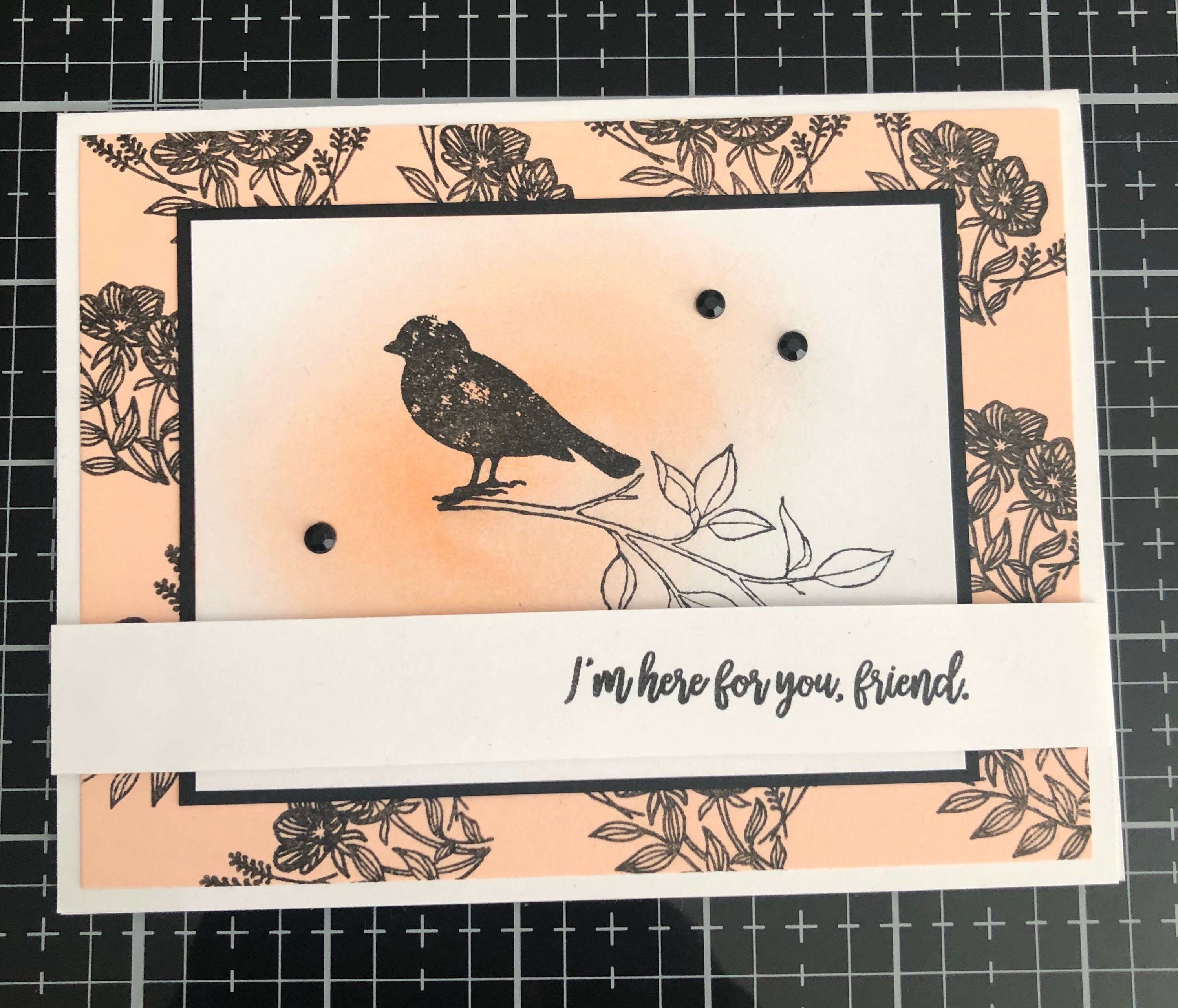 Friend Cards, Set of 4, Stampin' Up! Choose Happiness FRIEND Floral ...