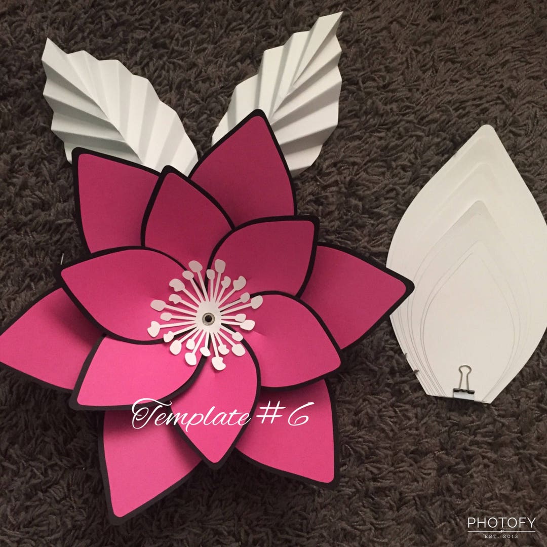PDF Paper Flower Template #6, Digital Version, PDF Printable, DIY Giant ...