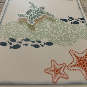 Any Occasion Card Set of 4 Stampin' Up! Sea Turtle Encouraging Card Sea ...