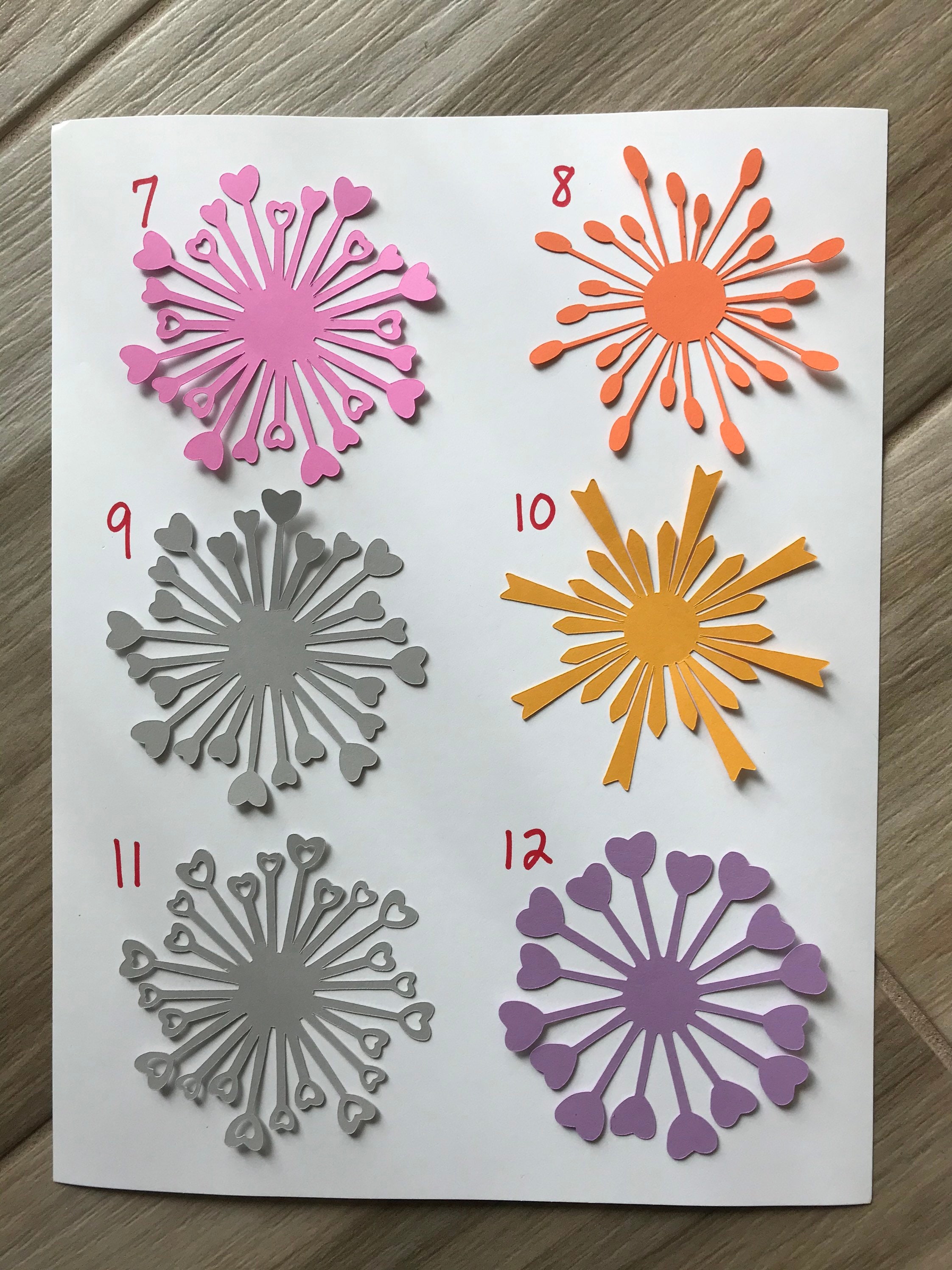 5.25” Paper Flower CENTERS Set of 12 Cutouts for Paper Flower Backdrop ...
