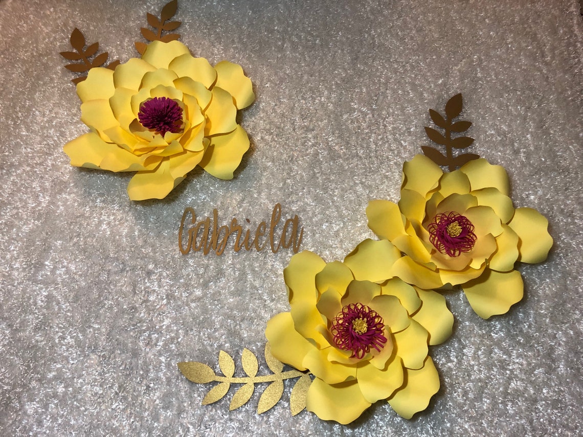 Custom Name Cutout for Paper Flower Backdrop, Scrapbooks, Frames, Wall ...