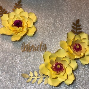 Custom Name Cutout for Paper Flower Backdrop, Scrapbooks, Frames, Wall ...