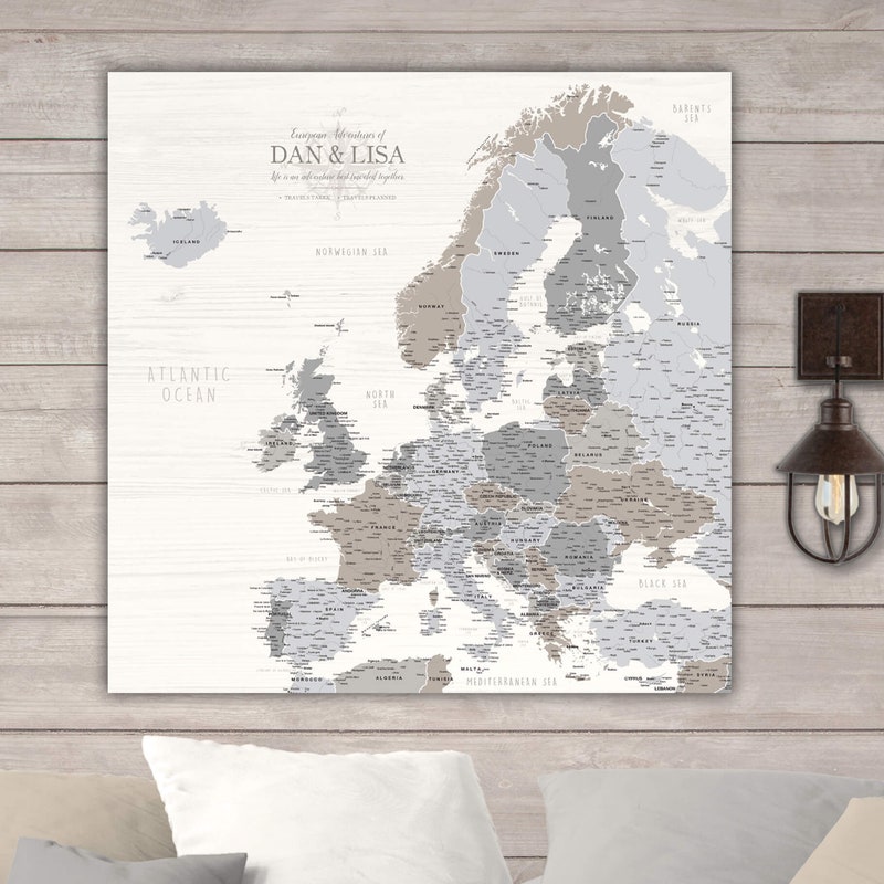 Europe Map - Etsy