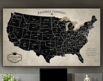Nfl Stadium Tour Map - Etsy