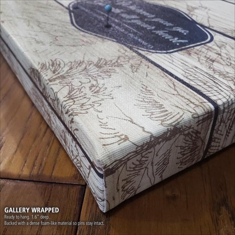 Huge Rustic United States Push Pin Map Personalized Canvas, Large Wall ...