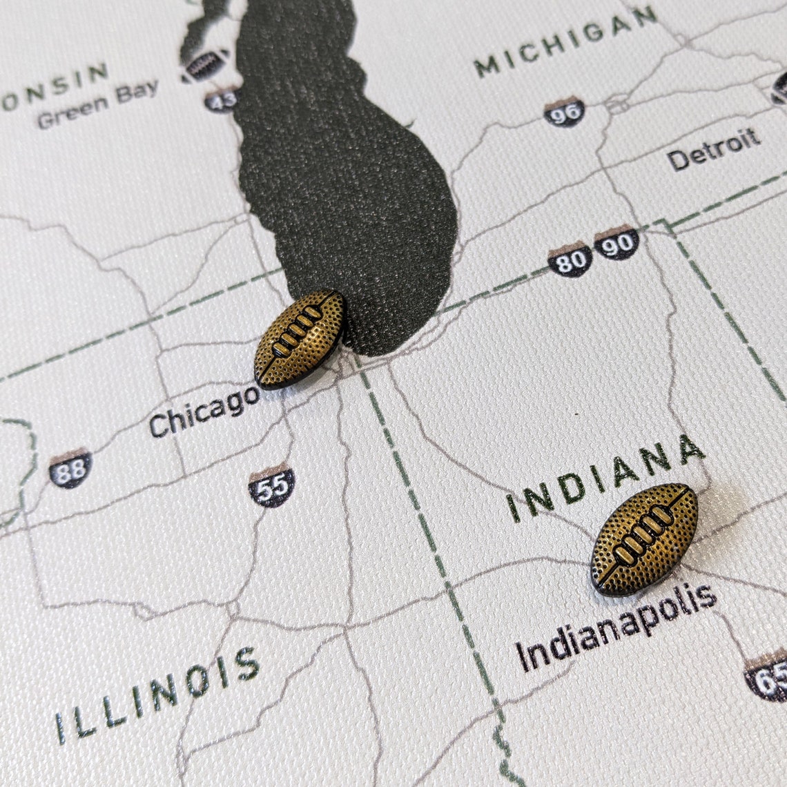 Metal Football Push Pins Football Pushpins Lapel Pin - Etsy