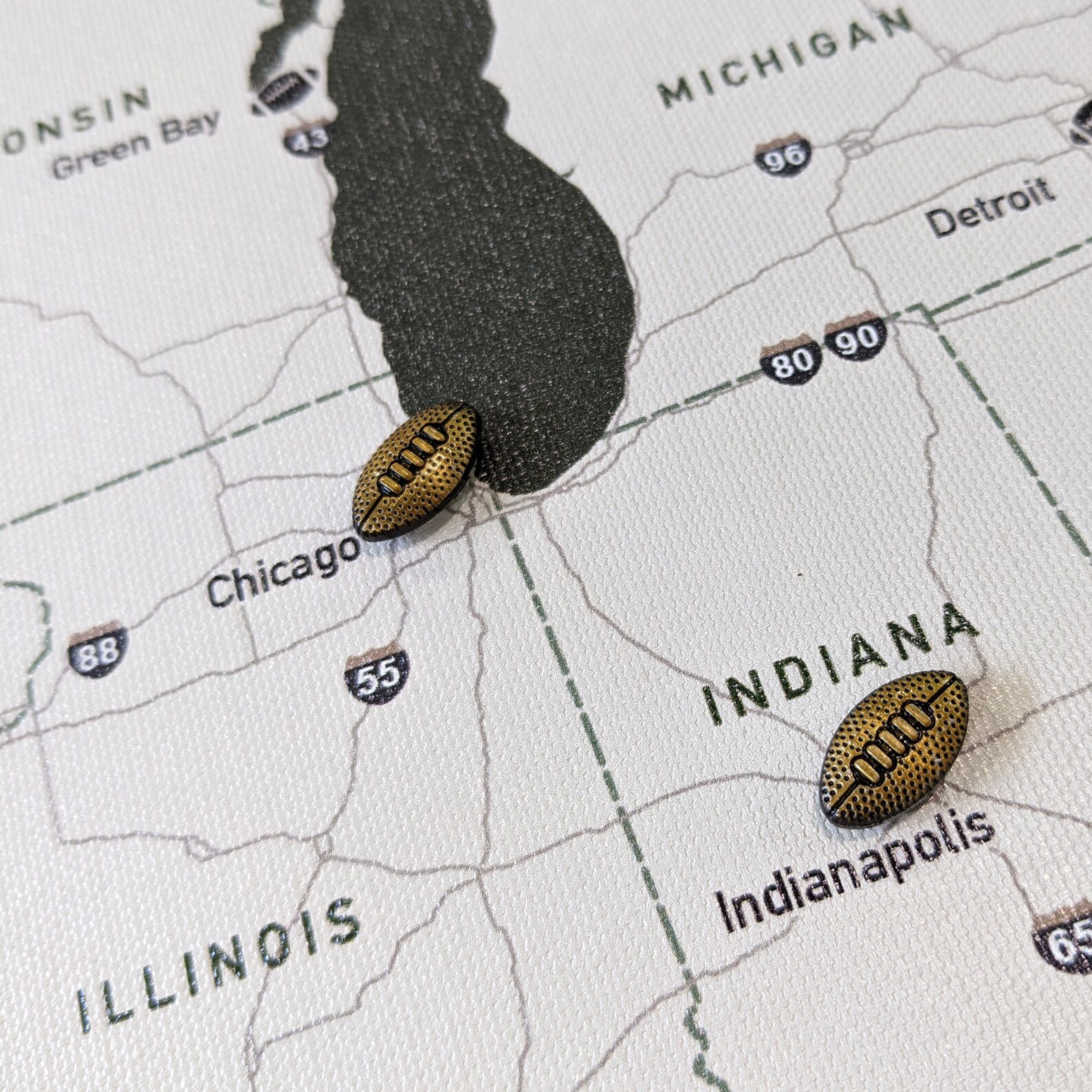 Metal Football Push Pins, Football Pushpins, Lapel Pin - Etsy