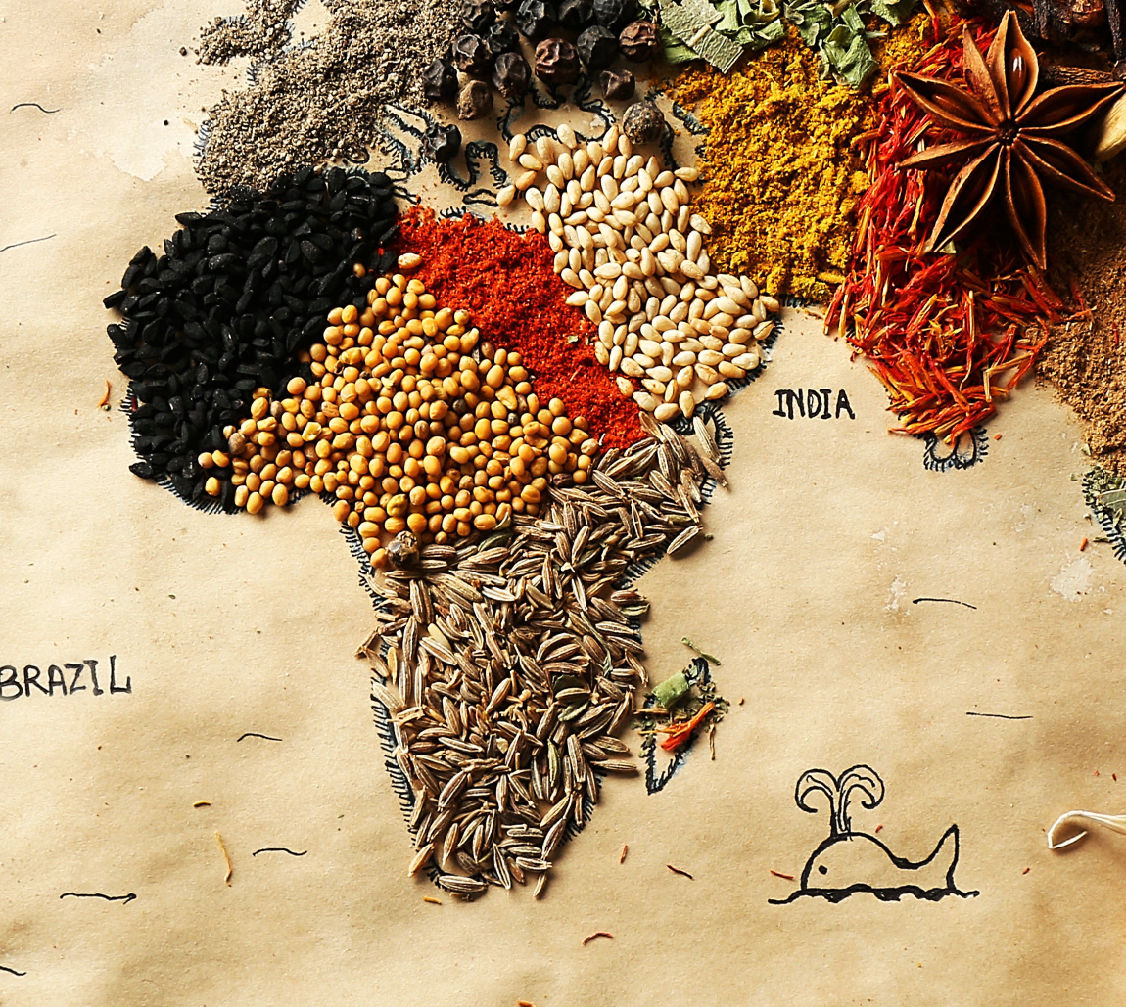 World Spice Map World Map Canvas Art Custom Map World Map | Etsy