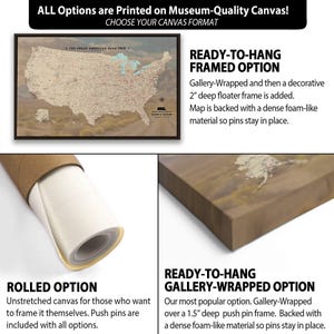 Great American Road Trip USA Push Pin Map, Personalized Pinboard Map ...