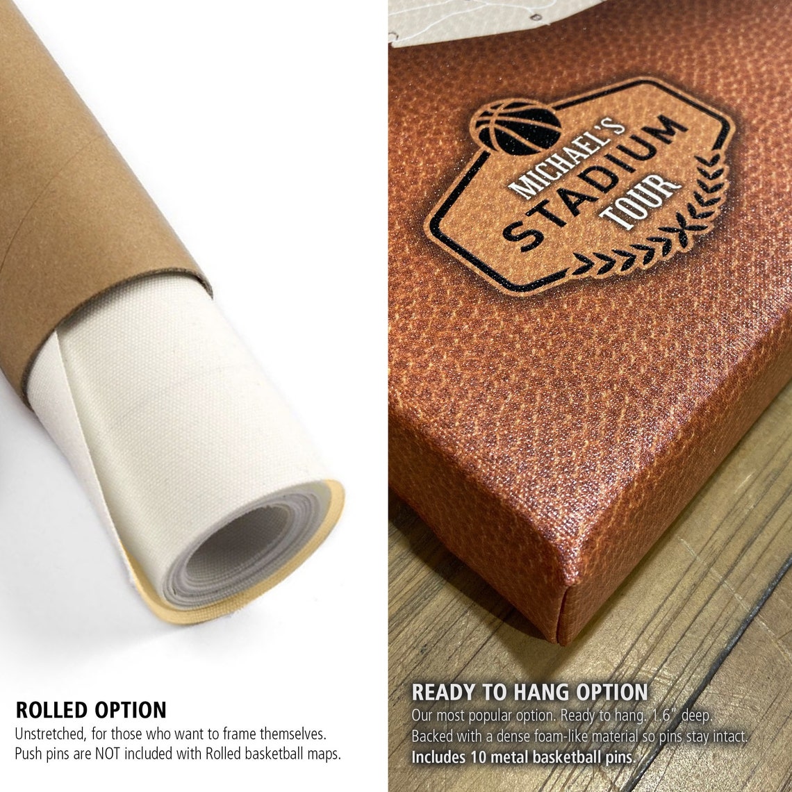 Basketball Stadium Map, Executive Stadium Tour Push Pin Bucket List Map ...
