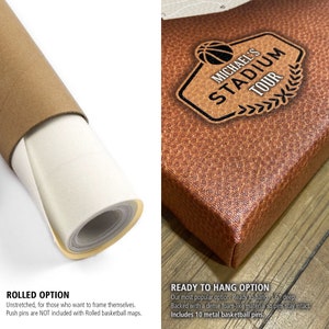 Basketball Stadium Map, Executive Stadium Tour Push Pin Bucket List Map ...