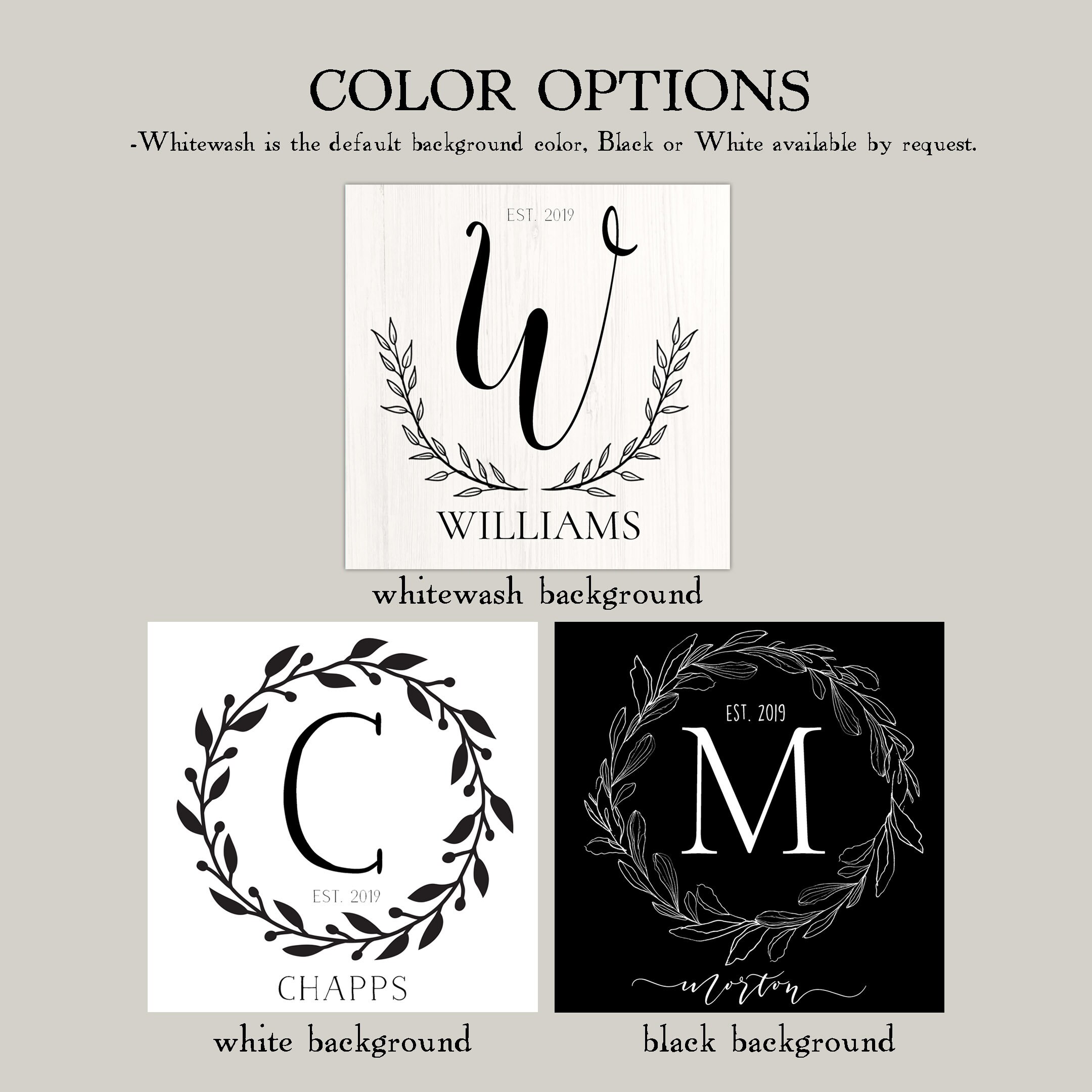 Family Initial Square Farmhouse Sign Custom Wedding Gift | Etsy