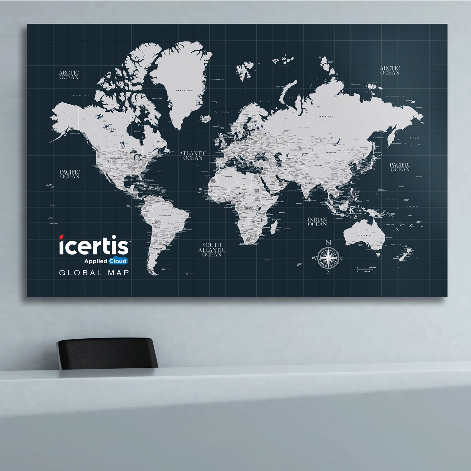 World Map With Your Logo, AIRBNB Personalized Map, Use Push Pins to ...