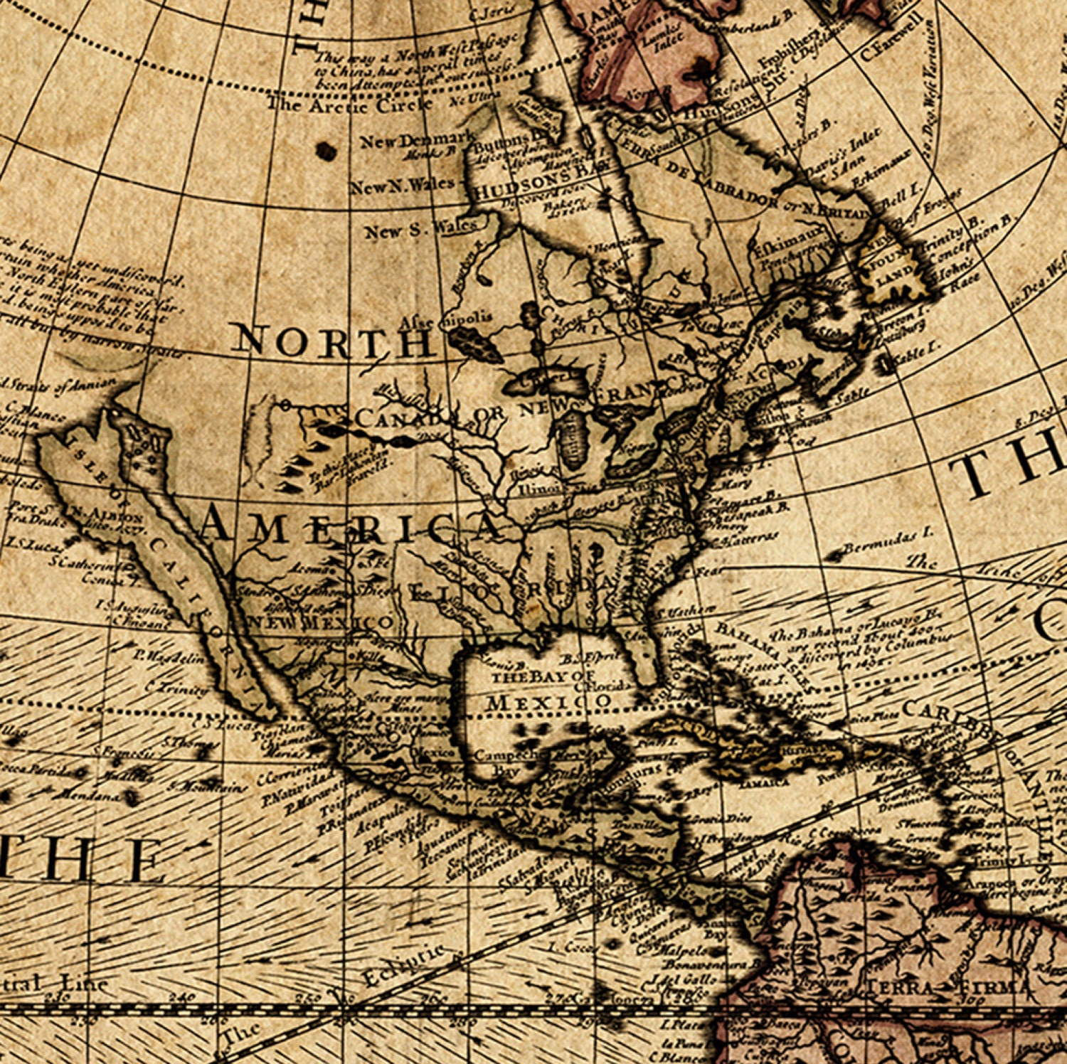 Globe Tan Map World Map Canvas Vintage Map Art Brown & Gold - Etsy