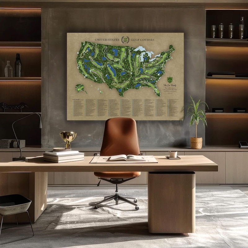 Golf Course Pin Maps - Etsy