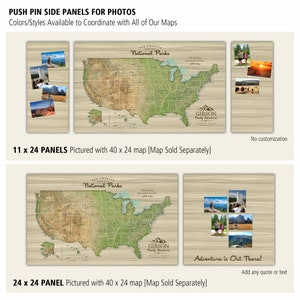 Push Pin Side Panels for Photos, Coordinate With Any Push Pin Map Style ...