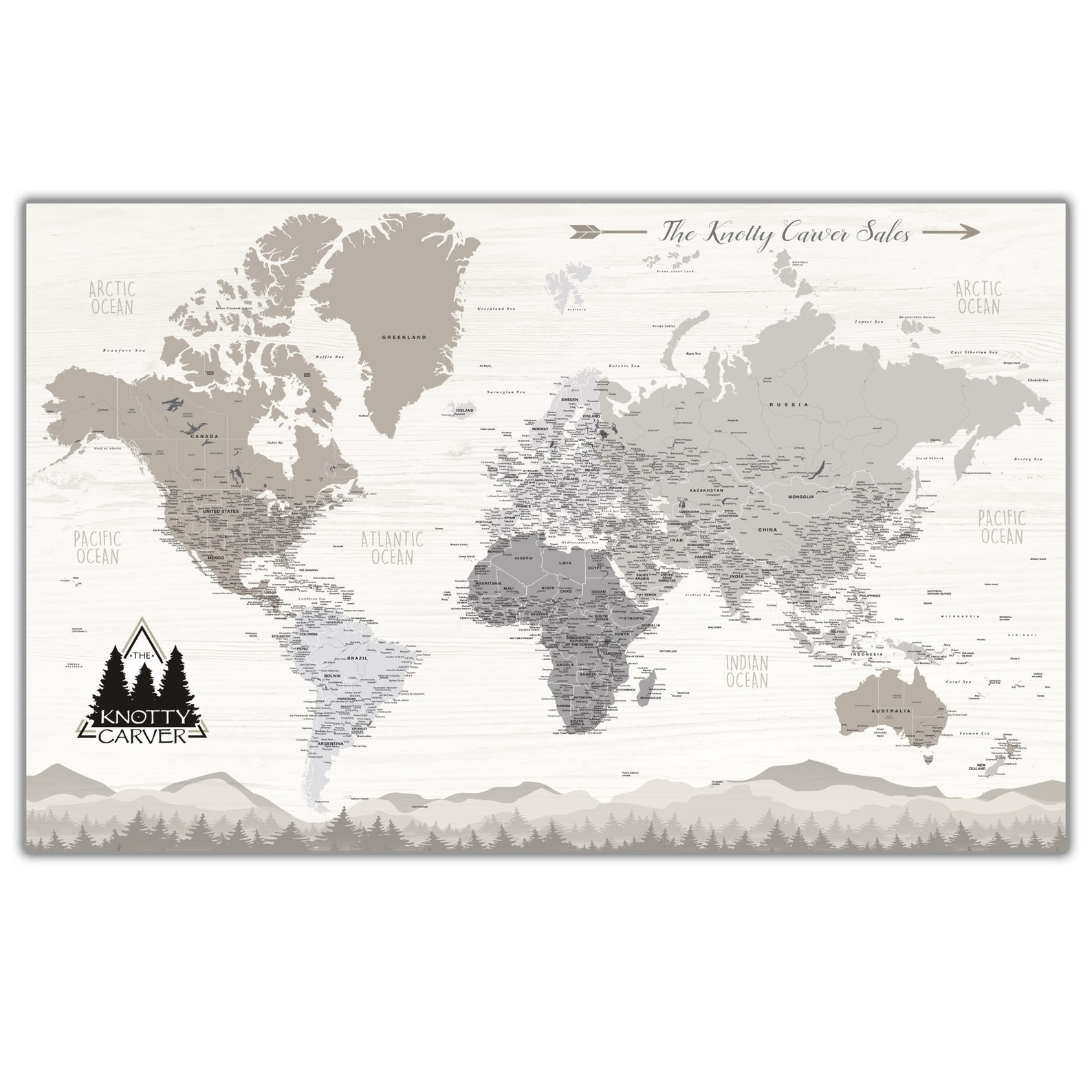 World Map With Your Logo, AIRBNB Personalized Map, Use Push Pins to ...