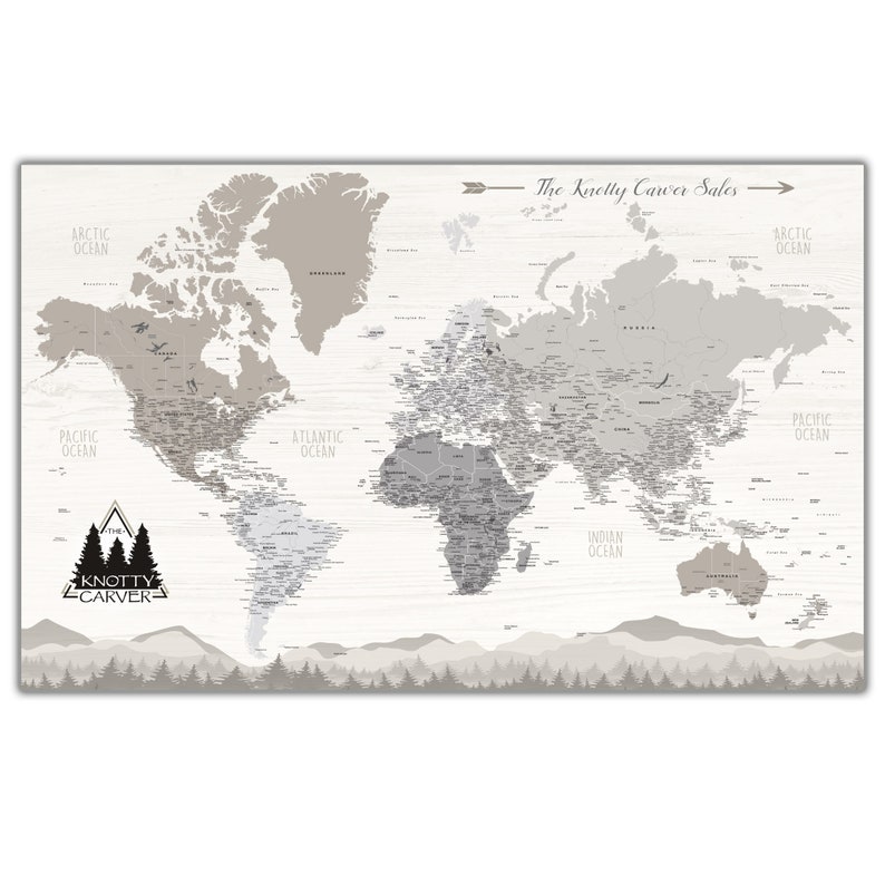 World Map With Your Logo AIRBNB Personalized Map Use Push - Etsy