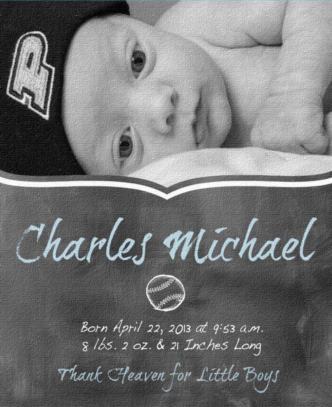 Newborn Baby Canvas - 20x24 Custom Art - Custom Newborn Canvas, Baby ...
