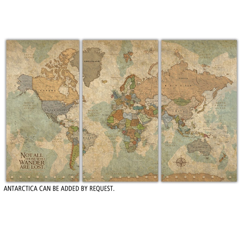 Push Pin Travel Map of World Personalized Gift for Travelers - Etsy